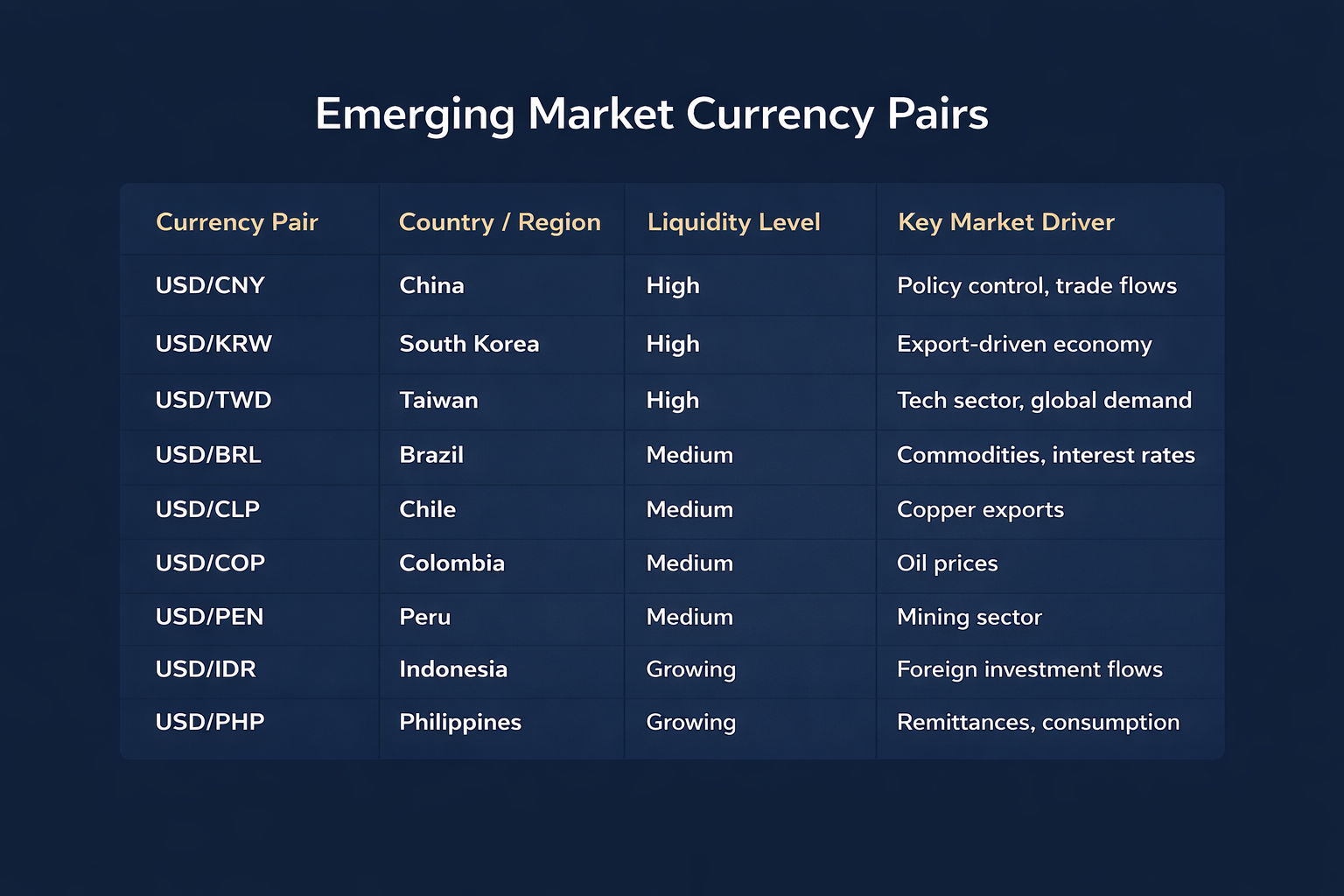 Top NDF Currencies 2026: Forecast & Trading Guide